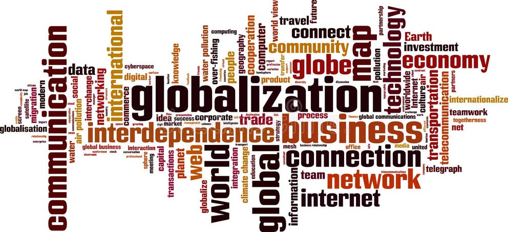 Globalization word cloud stock vector. Illustration of change - 182192593