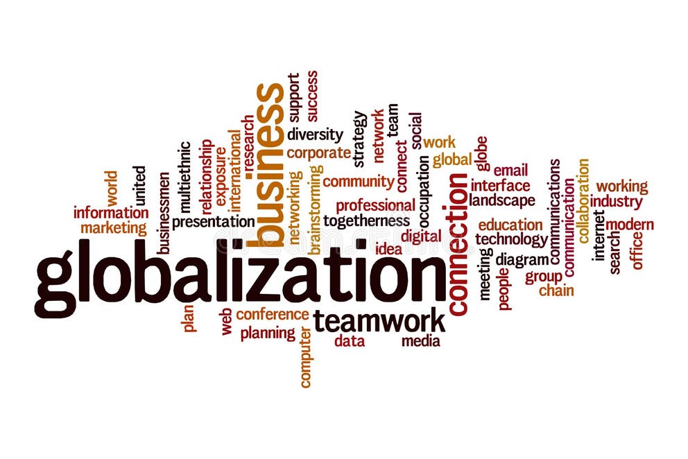 Globalization Word Cloud Concept Stock Illustration - Illustration of ...