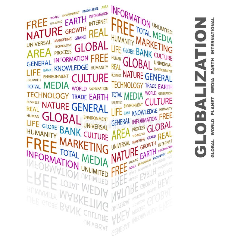 GLOBALIZATION. stock vector. Illustration of info, graphic - 35470237
