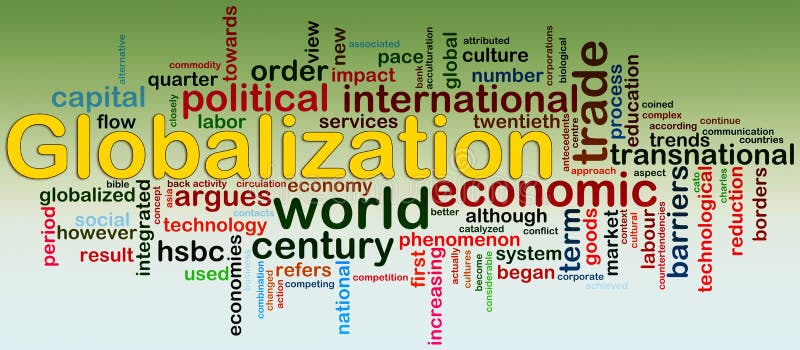 Globalization Wordcloud stock illustration. Illustration of keywords ...