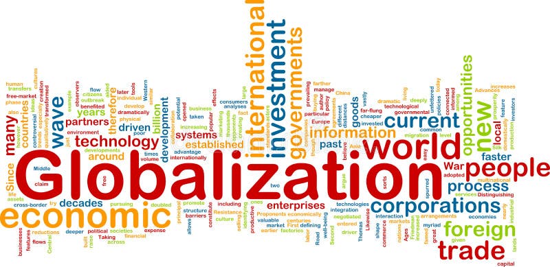 Globalization wordcloud stock illustration. Illustration of conceptual ...