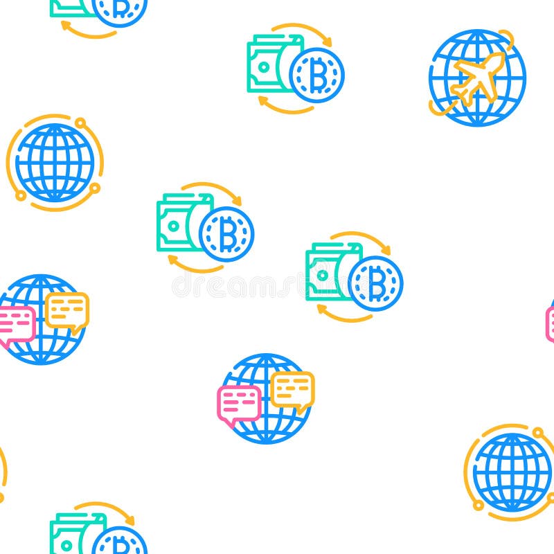 Globalization Worldwide Business Icons Set Vector Stock Illustration ...