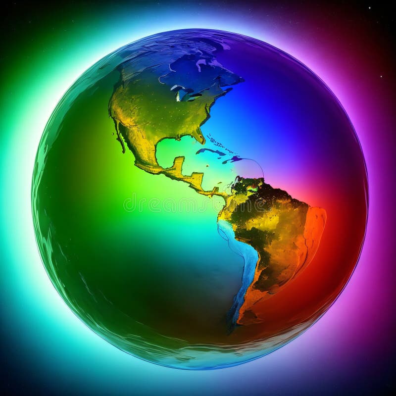 Of Globally Digital Connected Network Generative AI Stock Illustration ...