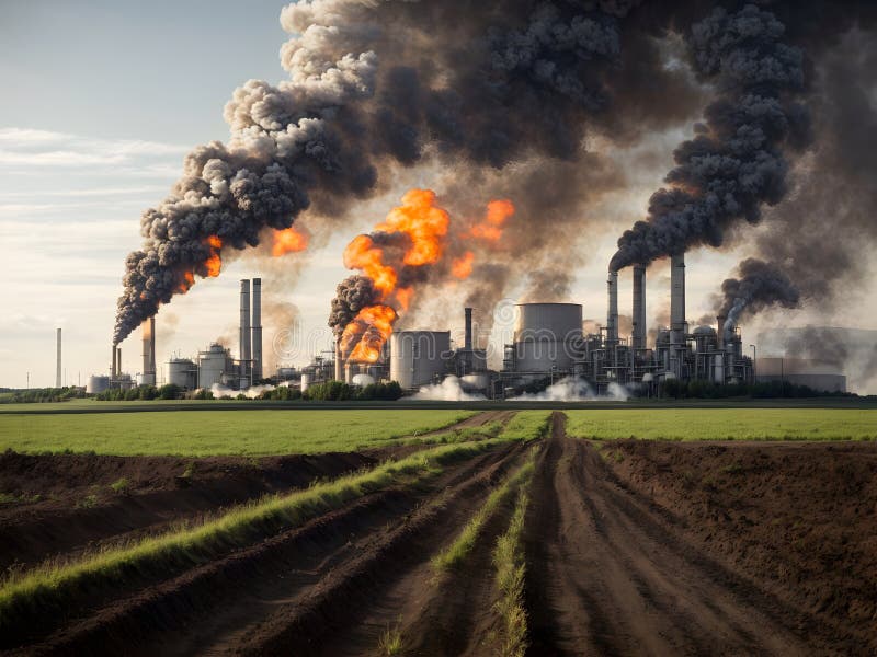 Globally Warming and Industrialization Threatens the Planet Earth Stock ...