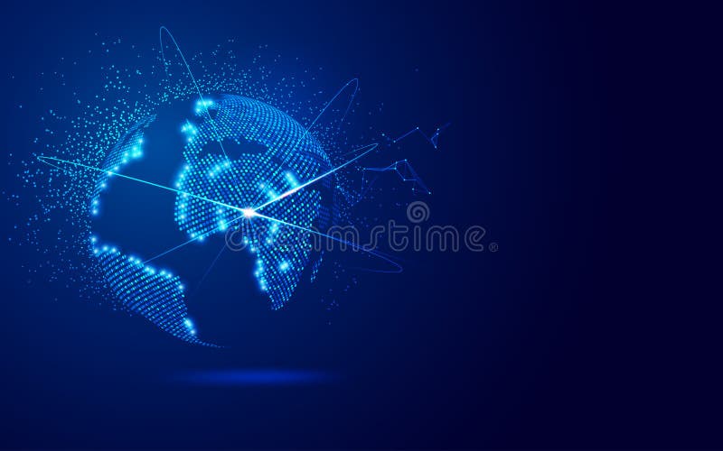 GlobalTech stock vector. Illustration of light, background - 269181709