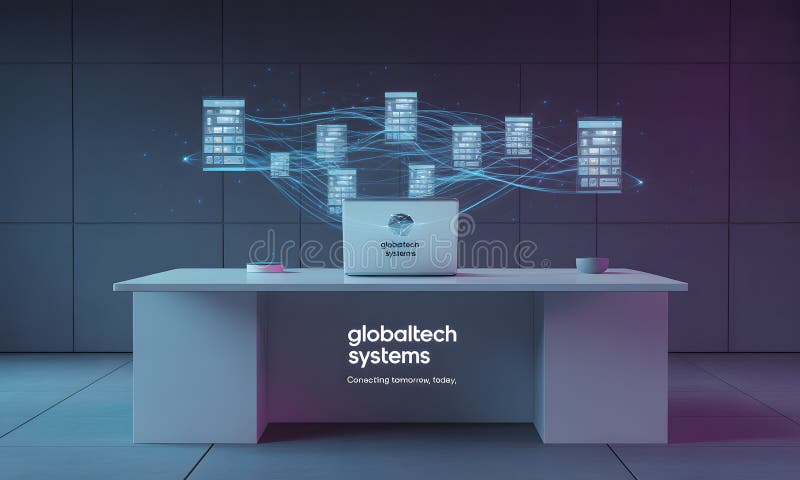 Globaltech Systems: Connecting Tomorrow, Today Stock Illustration ...