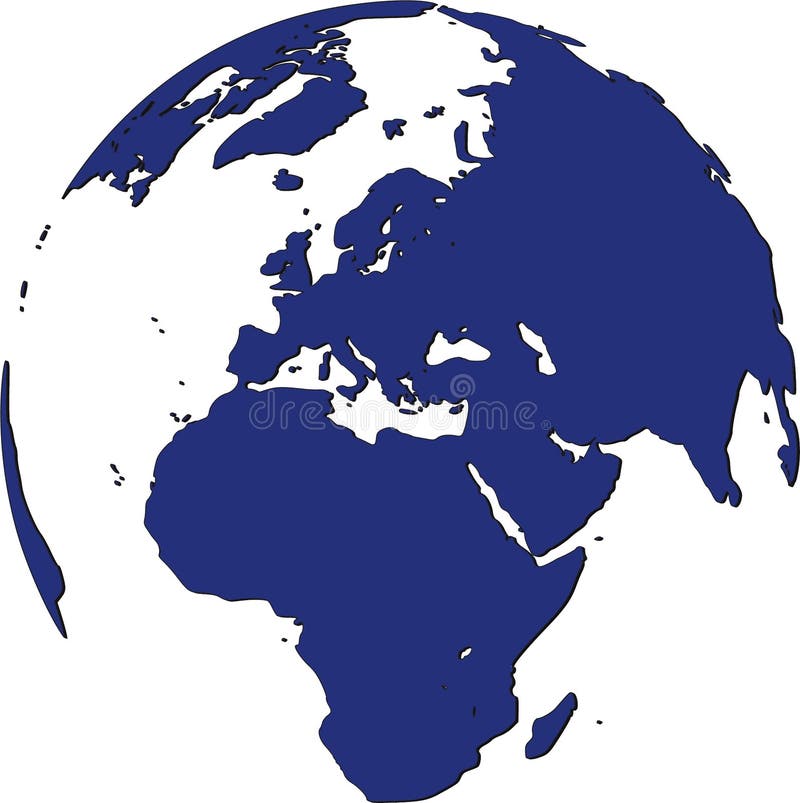 Globe with Grid Overlay stock vector. Illustration of continent - 9526173