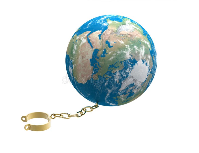 World in Chains stock illustration. Illustration of gold - 104630