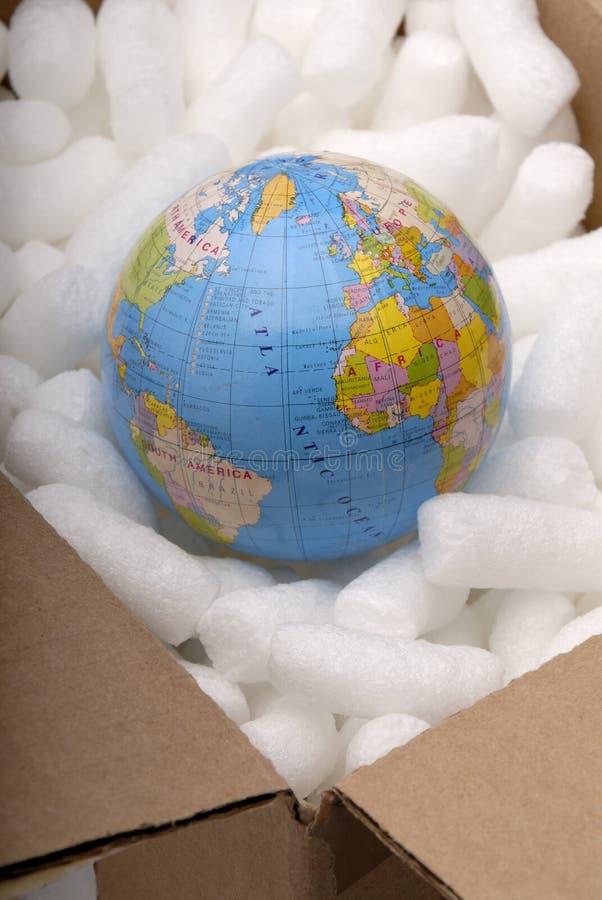 Globe in a Box stock photo. Image of countries, commerce - 714978