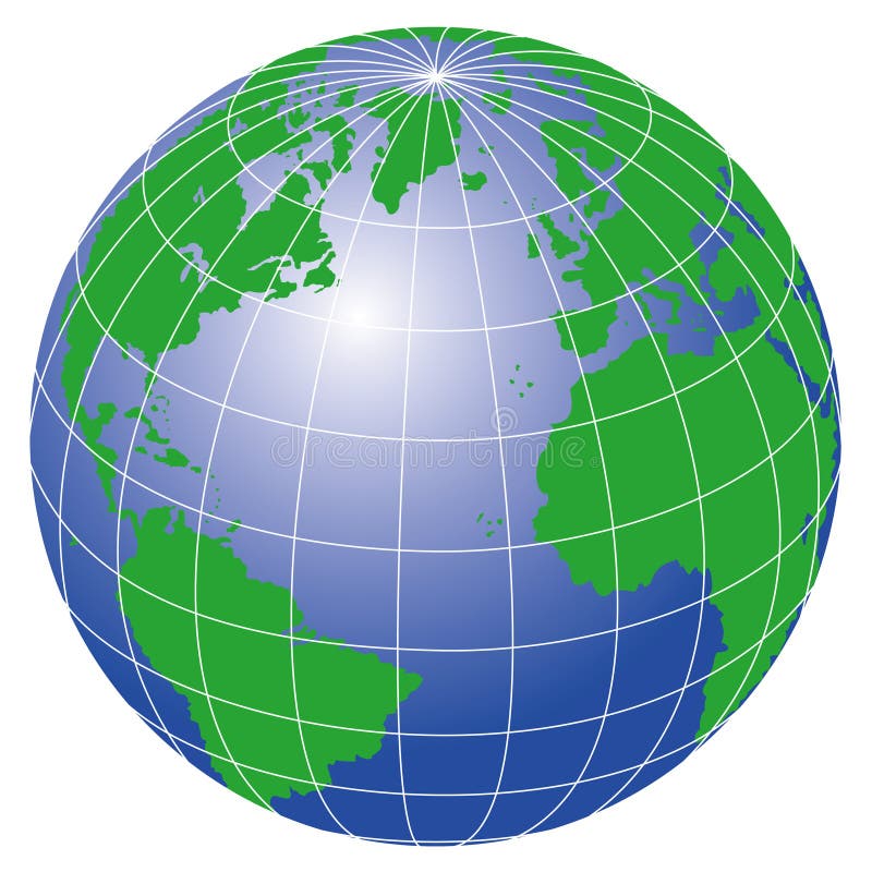 World globe stock illustration. Illustration of north - 9877882