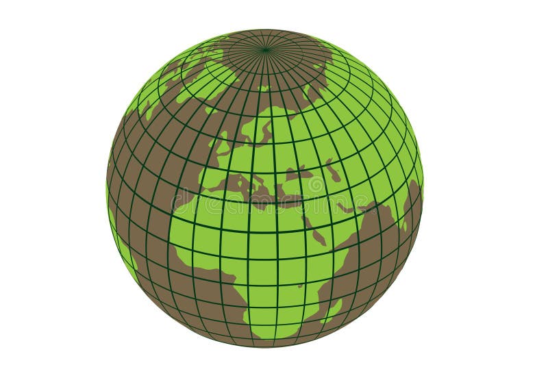 Cubic Globe Earth Cube Square Stock Illustration - Illustration of ...