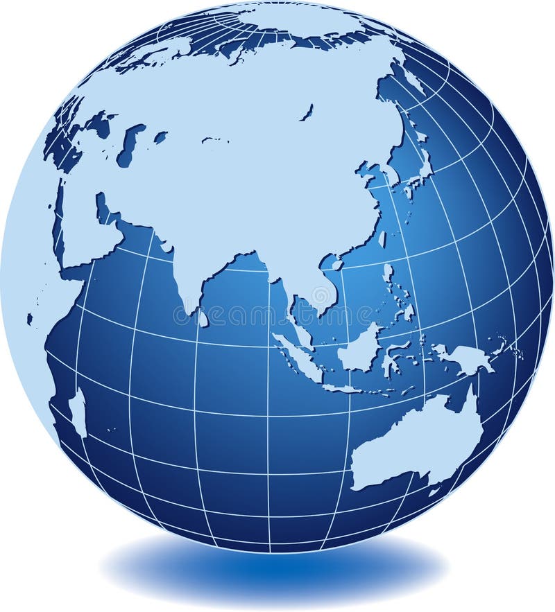 Globe stock vector. Illustration of land, isolated, meridian - 5838499