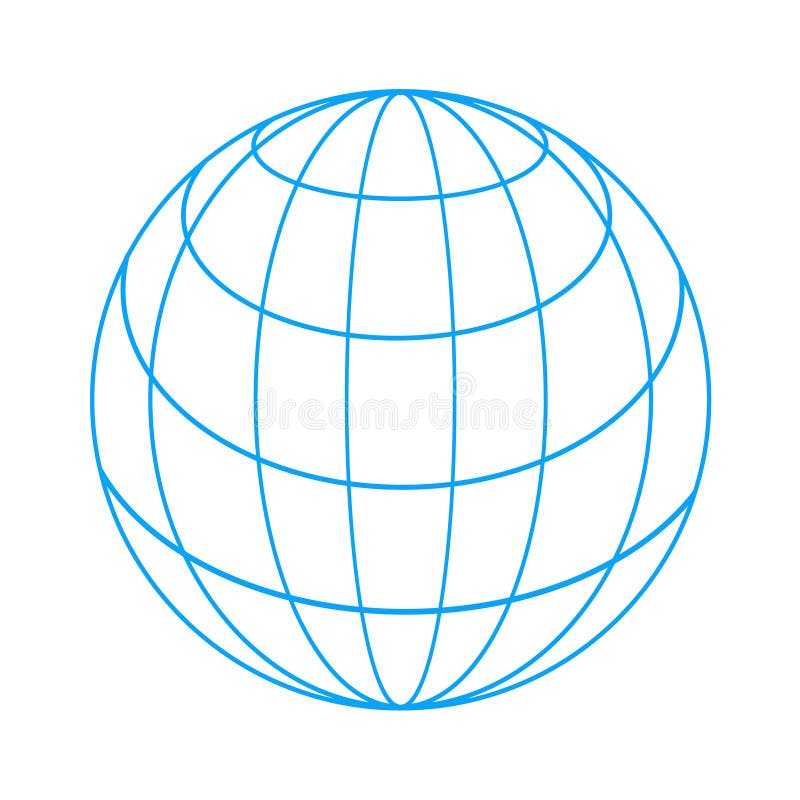 Wireframe globe stock vector. Illustration of economy - 5053008