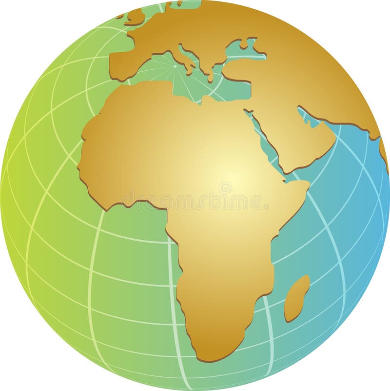 Globe Africa stock vector. Illustration of abstract, round - 7044512