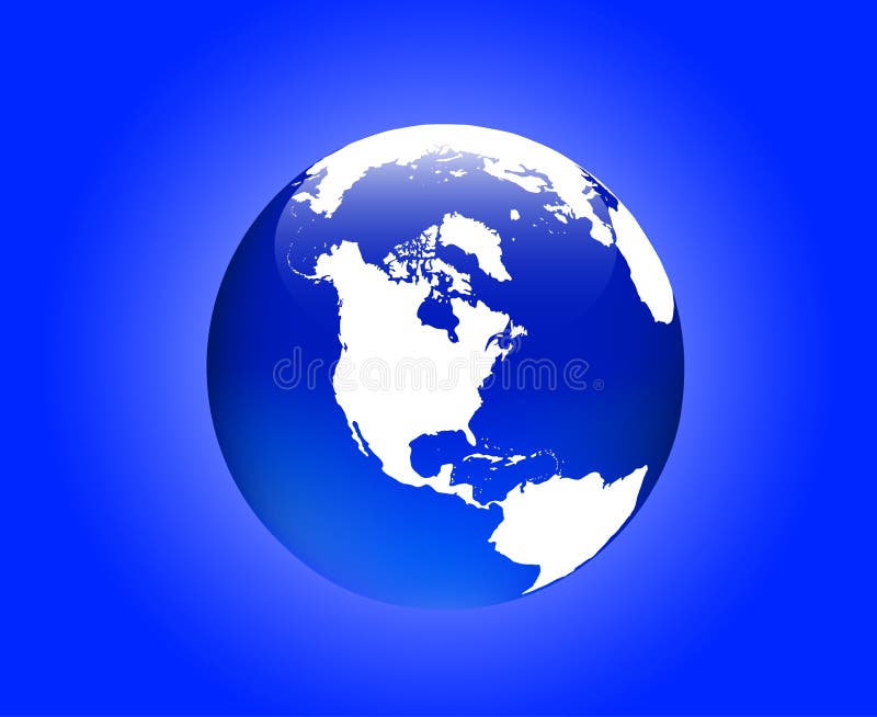 Globe America stock vector. Illustration of icon, blue - 21532958