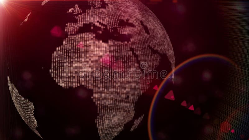 Globe Animation with Continents and Light in Motion, Loop HD 1080p ...