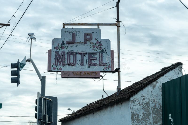 Old Rustic Neon Sign for the Western Cabins Motel, during Daytime ...