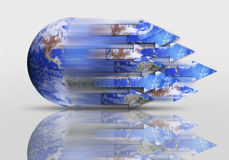 Globe with arrows stock illustration. Illustration of arrows - 38607027