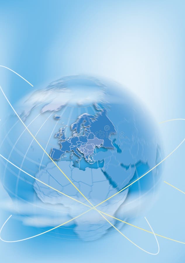 Abstract Vector Background with Blue Globe Stock Vector - Illustration ...