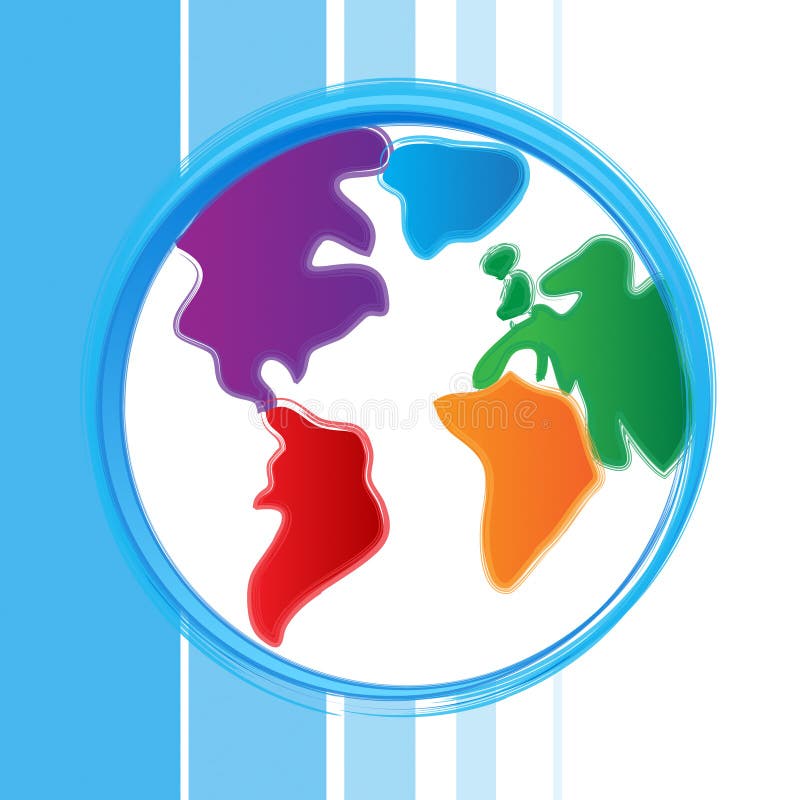 Globe Background Represents Worldly Globalize and Abstract Stock ...