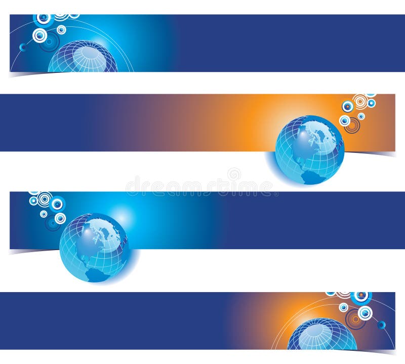 Global banners stock vector. Illustration of worldwide - 4572129