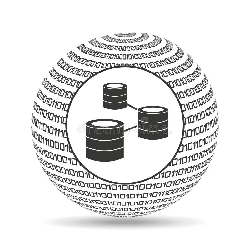 Globe Binary Concept Data Network Stock Vector - Illustration of ...