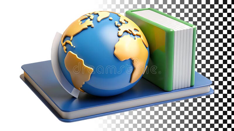 Globe and Books for Education Learning and Knowledge Png Transparent ...