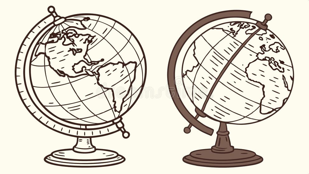 Globe, Bookshelf Design Icon. Library Study Vector Design Generative AI ...