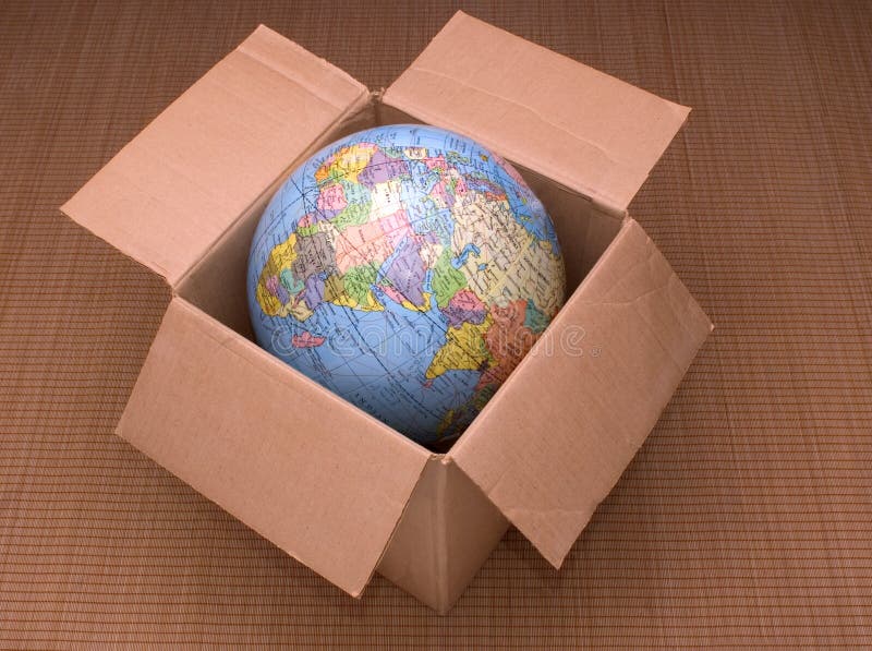 Globe in a Box stock photo. Image of countries, commerce - 714978