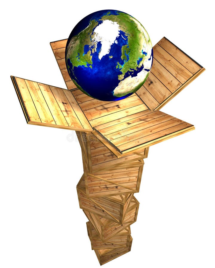 World in the box stock illustration. Illustration of plank - 8181234