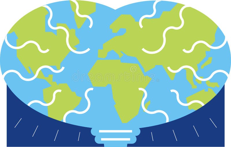 Globe Brain Logo Icon Design Stock Illustration - Illustration of idea ...
