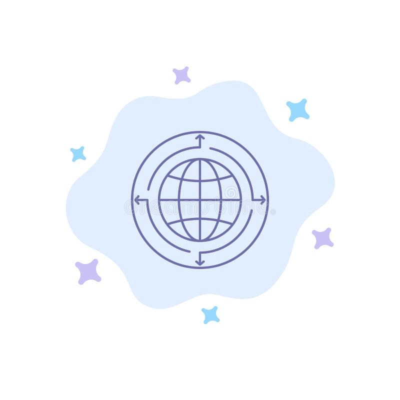 Globe, Business, Communication, Connection, Global, World Blue Icon on ...