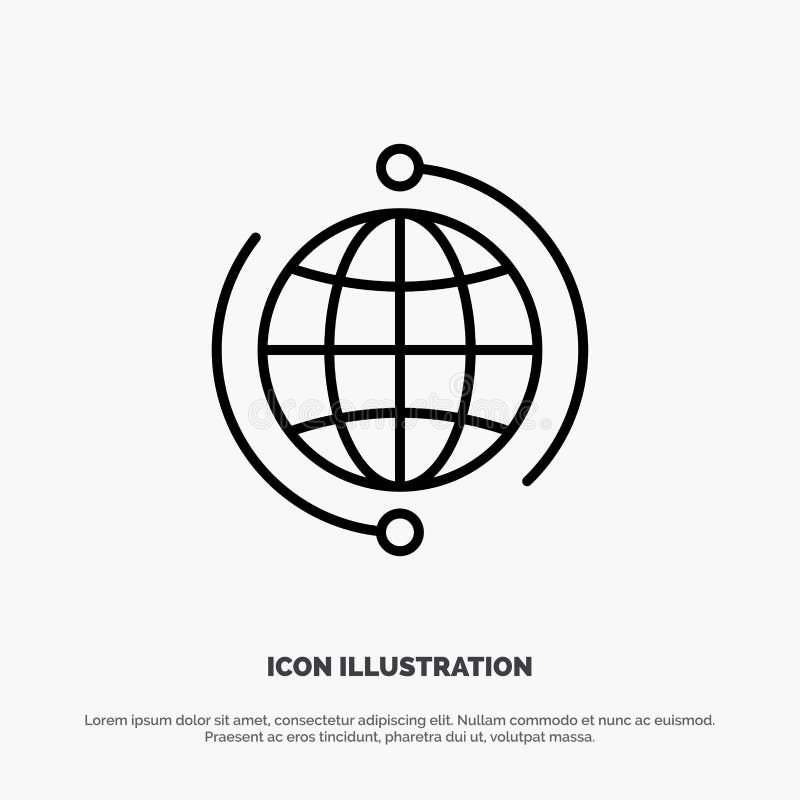 Globe, Business, Connect, Connection, Global, Internet, World Line Icon ...