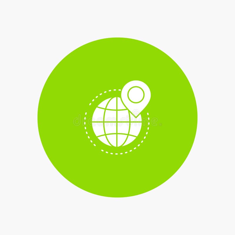 Pin Point on World Map. Drawing of a Globe with a Location Pin Icon ...
