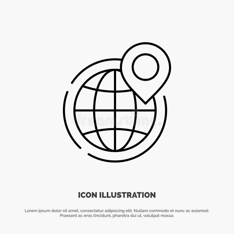 Pin Point on World Map. Globe with Location Marker Stock Vector ...