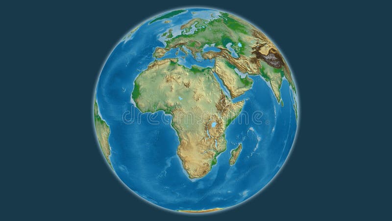 Globe Centered on Central African Republic. Physical Map Stock ... Globe Centered on Central African Republic. Physical Map Stock ...