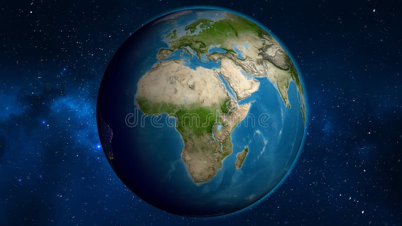 Globe Centered on Central African Republic. Satellite Map Stock ...