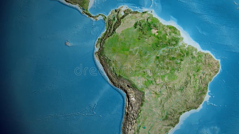 Globe Centered on Peru Neighborhood. Satellite Map Stock Illustration ...
