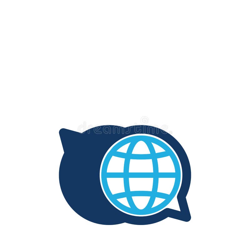 Globe Chat Logo Icon Design Stock Illustration - Illustration of globe ...