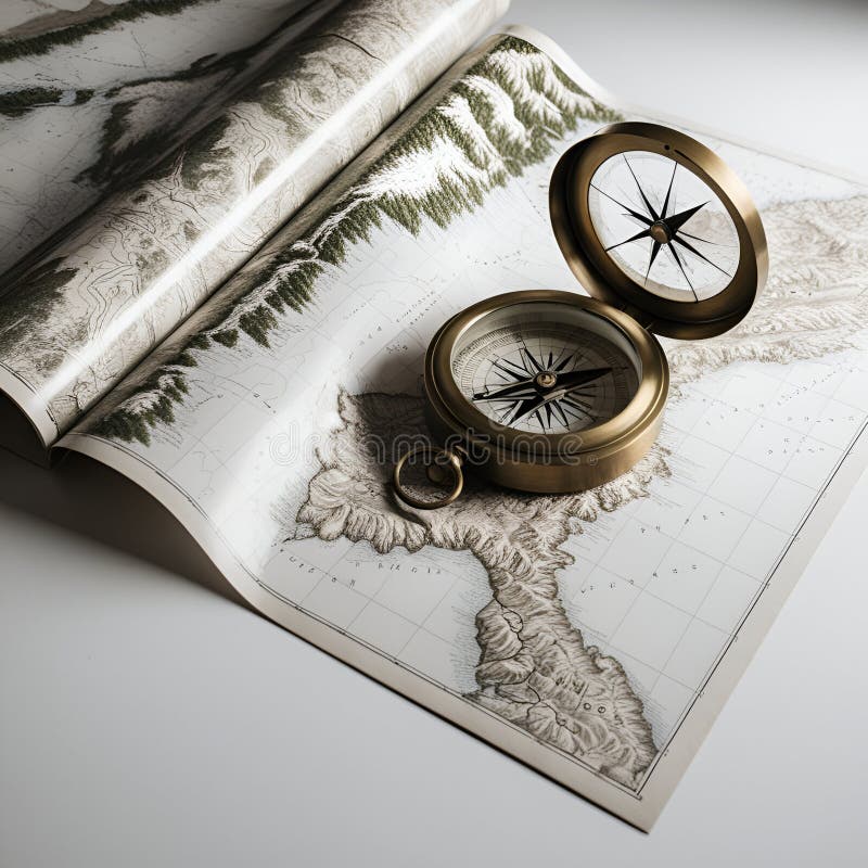 Globe, with Compass, Education Concept Stock Illustration ...