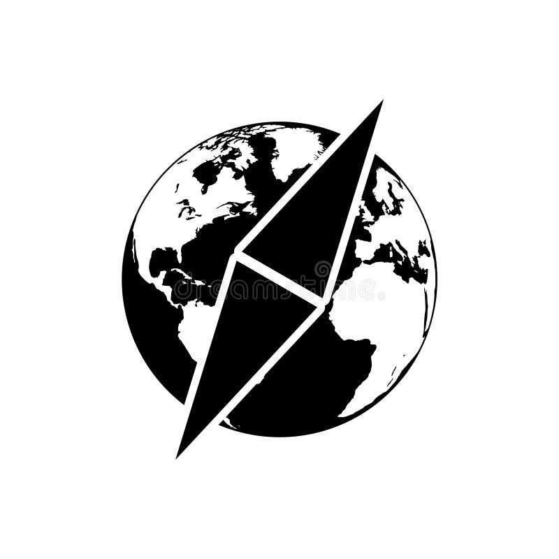 Globe Compass Logo Icon Isolated on White Background Stock Vector ...