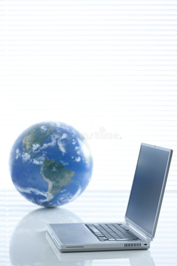 Globe and computer stock image. Image of blind, sunlight - 10070985