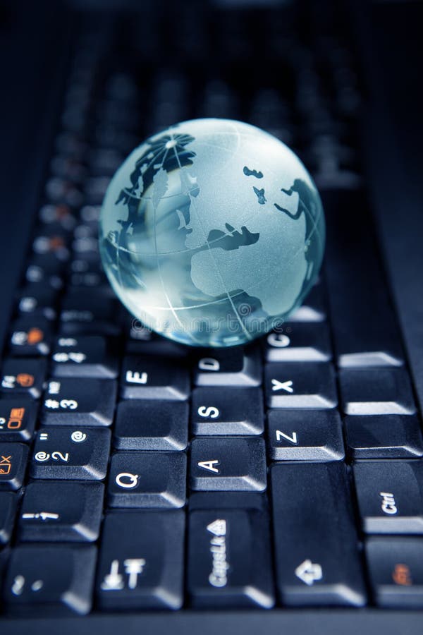 Globe on the Computer Keyboard Stock Image - Image of south, world ...