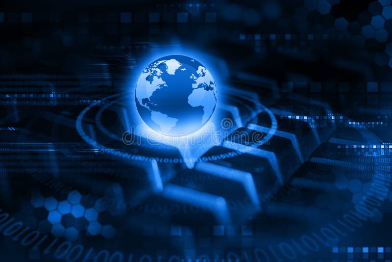 Globe and Computer Keyboard Stock Illustration - Illustration of ...