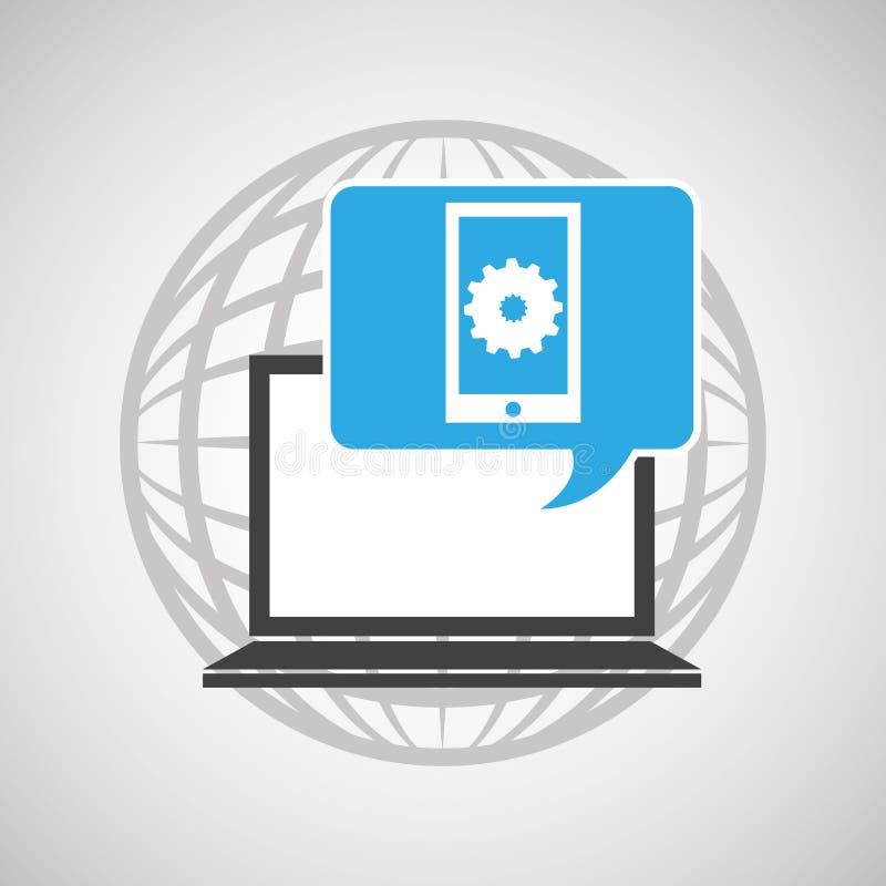 Globe Computer Logo Icon Design Stock Vector - Illustration of global ...