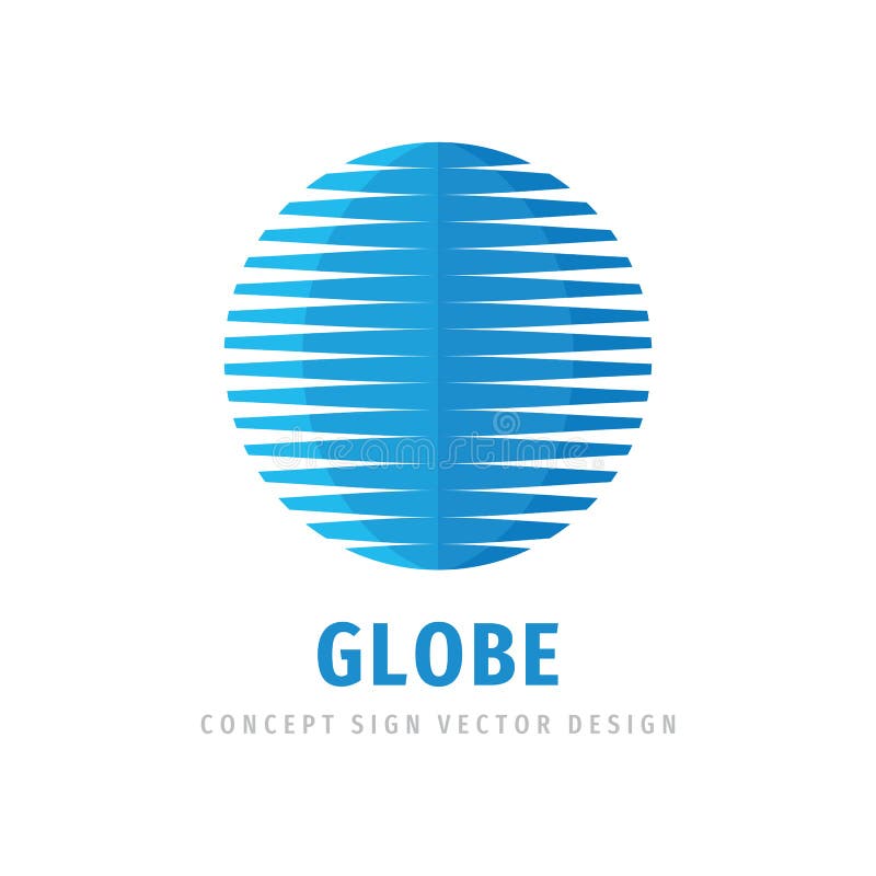 Globe - Concept Logo Template Vector Illustration. Abstract Global ...
