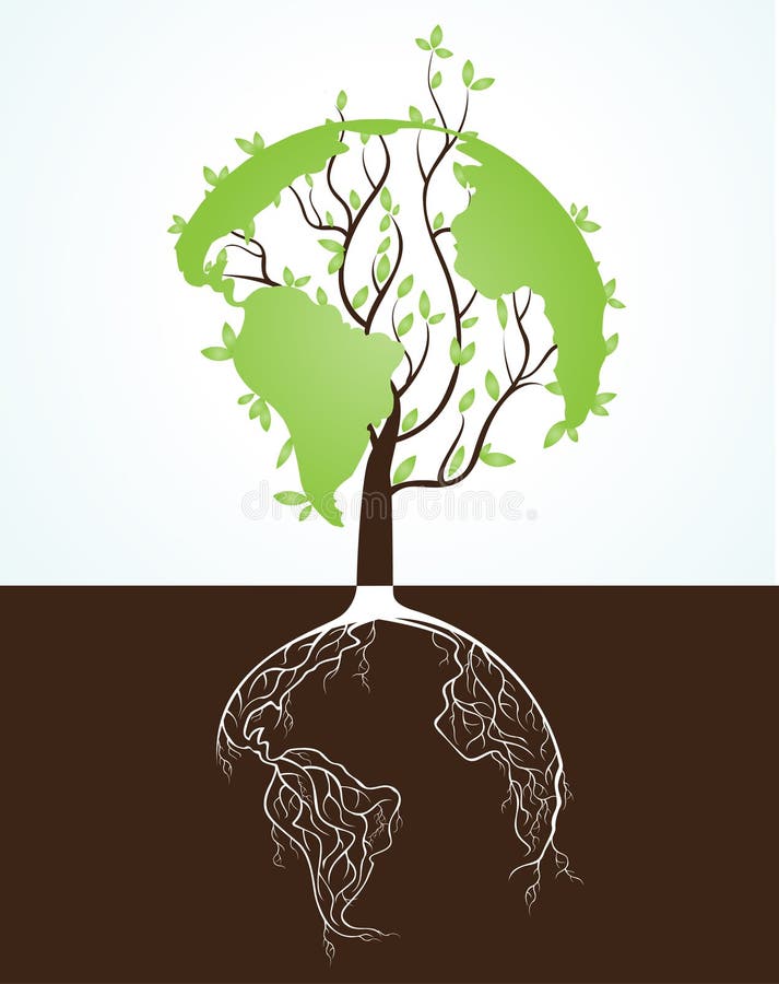 Tree Roots Globe Stock Illustrations – 565 Tree Roots Globe Stock ...