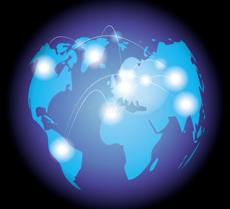 Globe connections stock illustration. Illustration of connect - 41221355