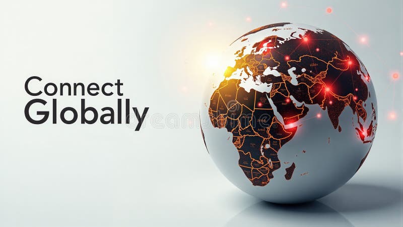 Globe Connectivity Network, Global Communication Concept Stock Image ...