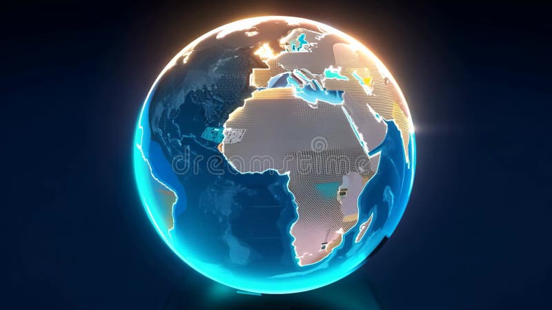 A Globe with the Continents of North America, South America, Europe ... A Globe with the Continents of North America, South America, Europe ...